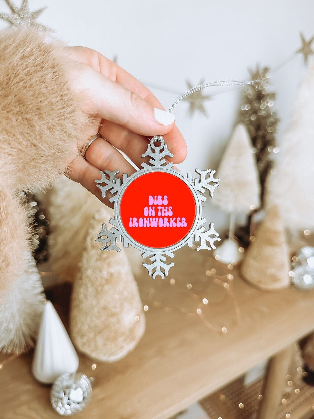 Ironworker Wife Girlfriend Anniversary First Christmas Snowflake ...