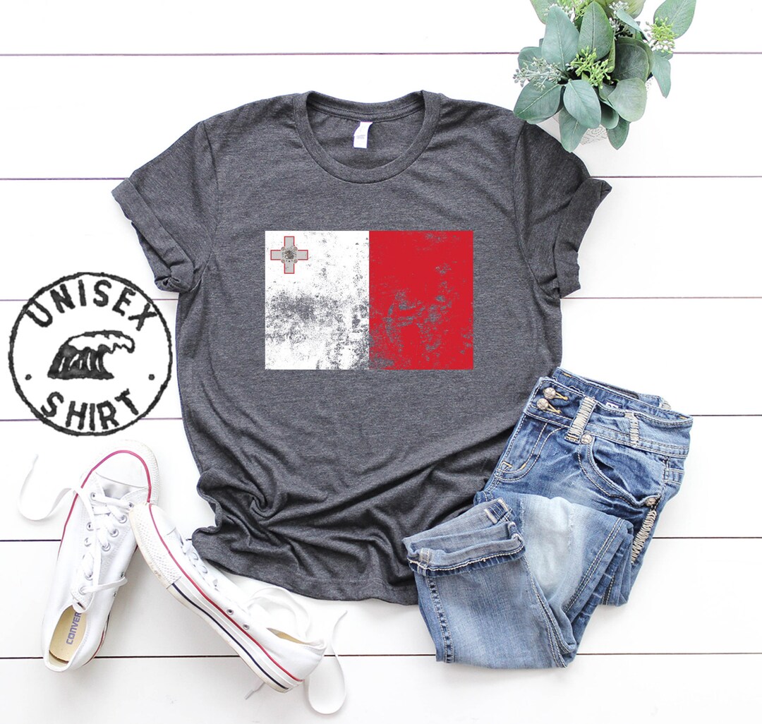 Vintage Style Malta Maltese Pride Flag Shirt, Funny Tee, T-shirt ...