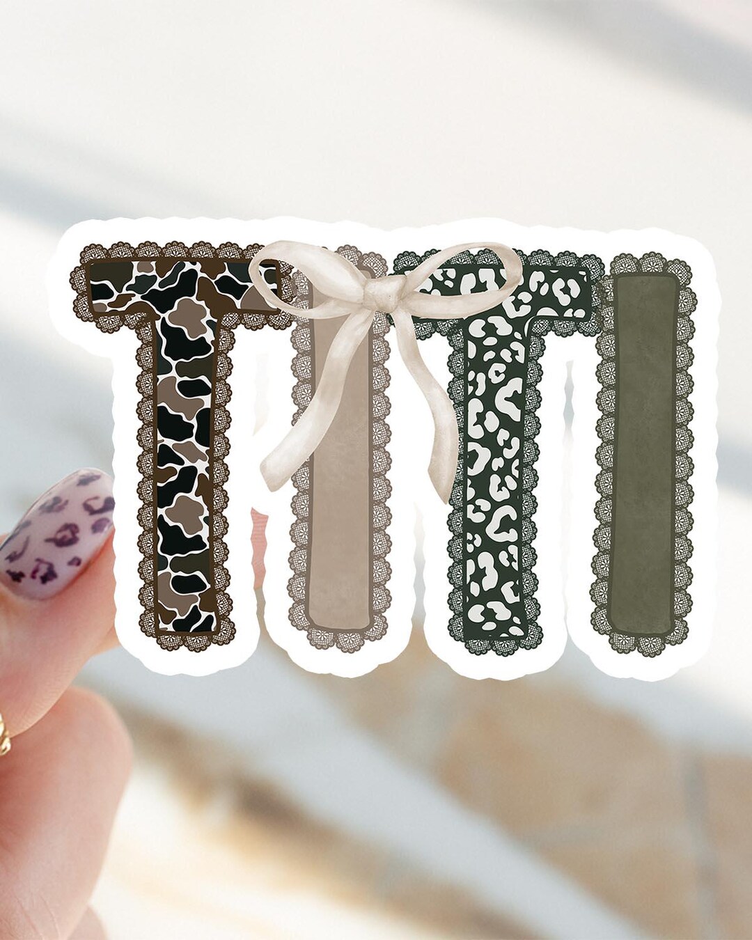 Titi Sticker, Mothers Day Lace Camo Kiss Cut Sticker, Gifts, Laptop ...
