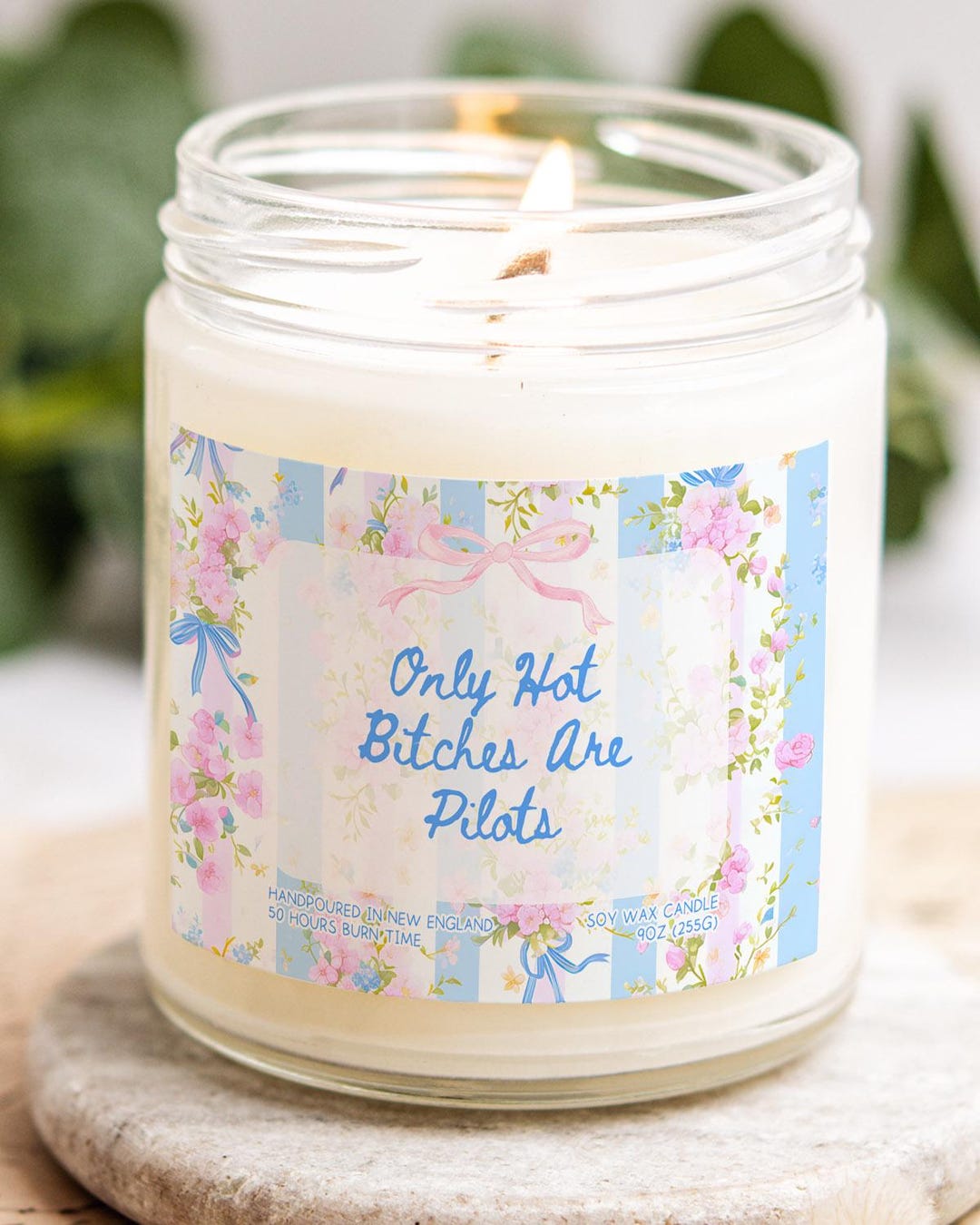 Floral Bow Pilot Graduation Gifts, Flight School Candle, Whimsical Bow ...