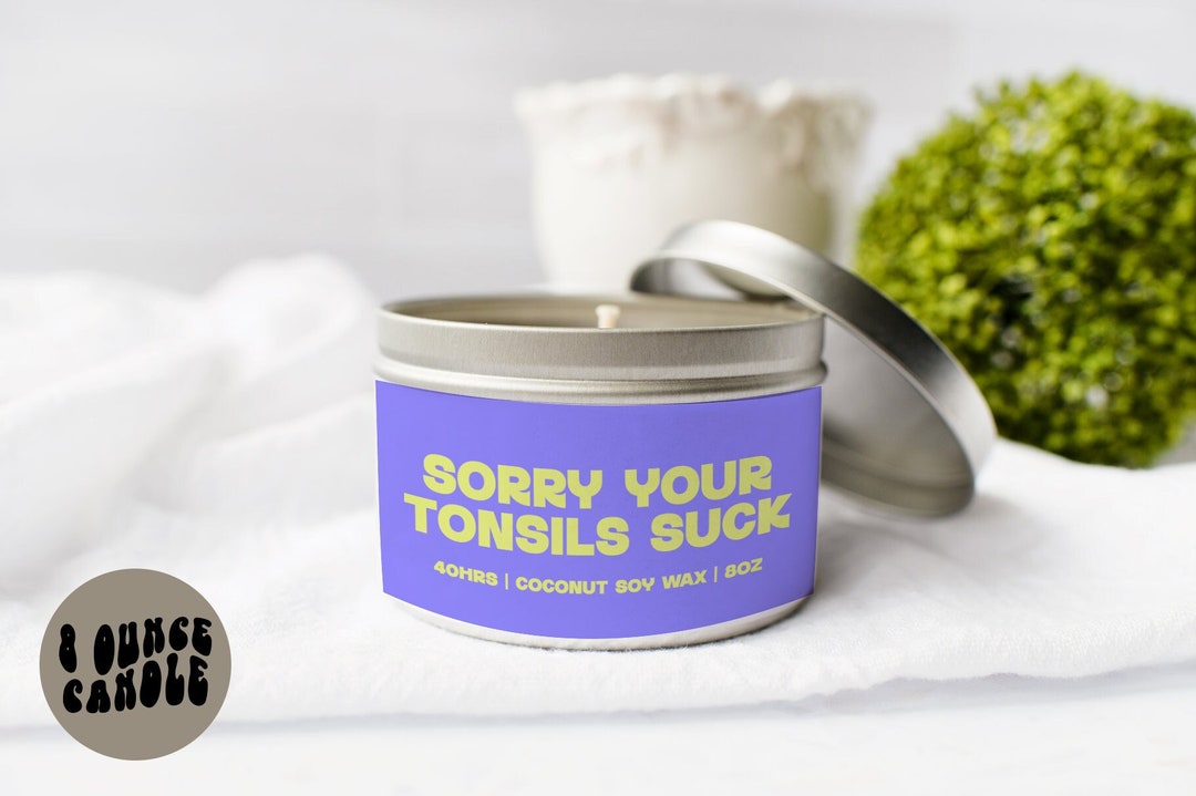 Tonsillectomy Tonsil Surgery Candle, Gifts, Tin, Coconut Soy Wax ...