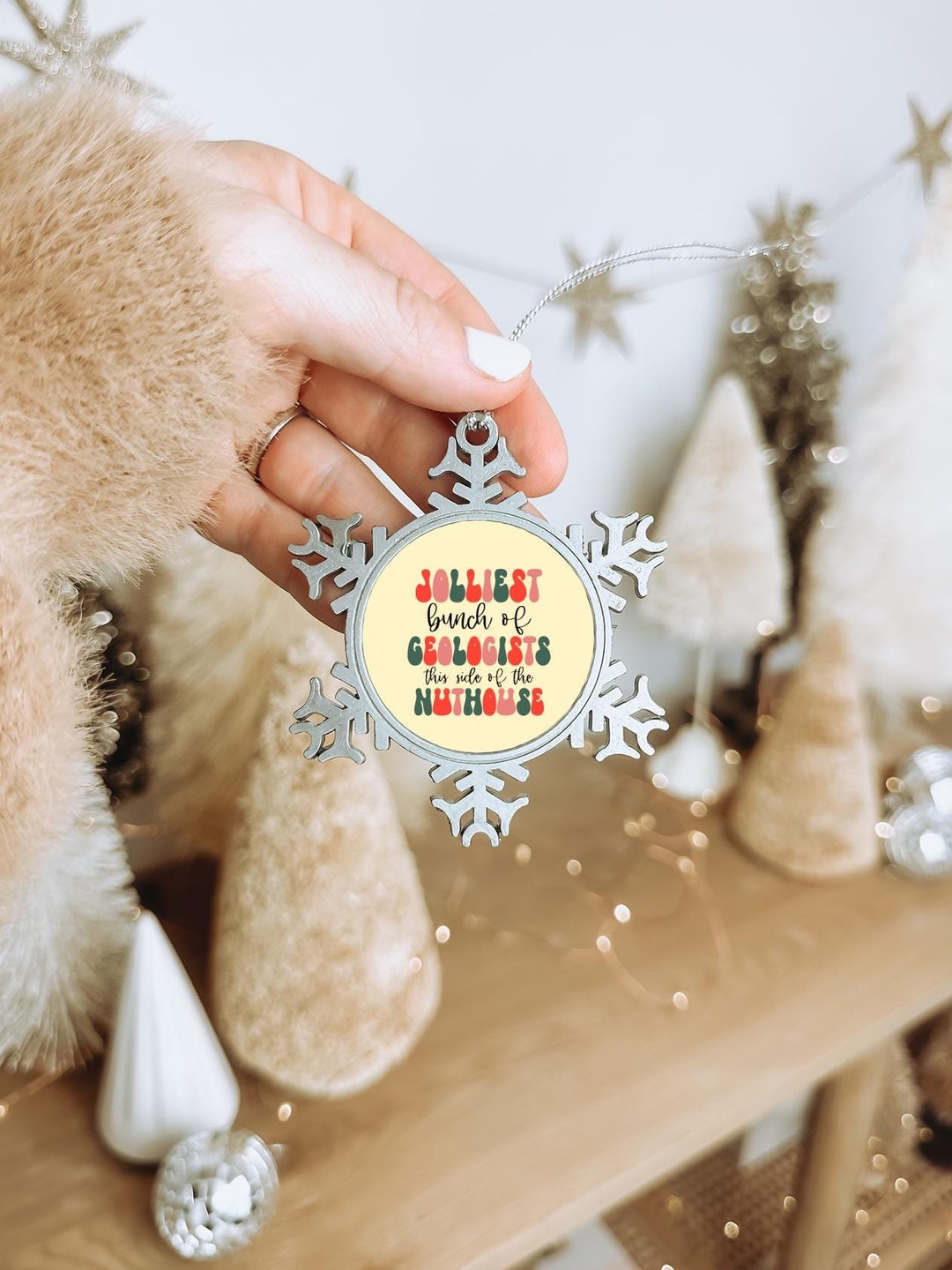 Geologist Geology Jolliest Bunch Group Snowflake Ornament, Gifts ...