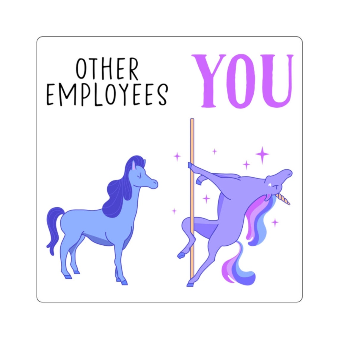 Employee Sticker Laptop Sticker Funny Vinyl Sticker | Etsy