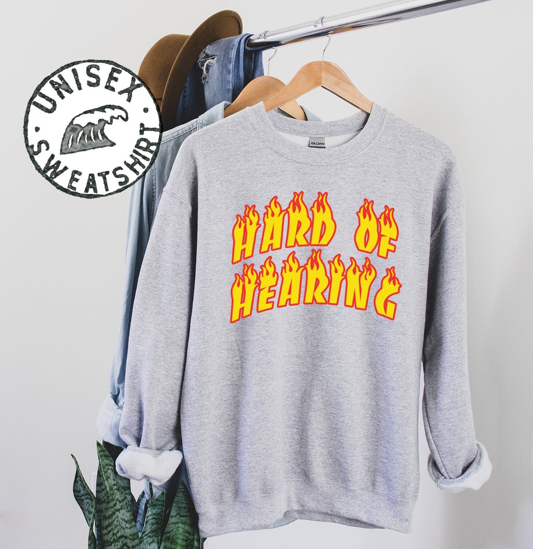 Hard of Hearing American Sign Language ASL Sweatshirt, Gifts, Crewneck ...