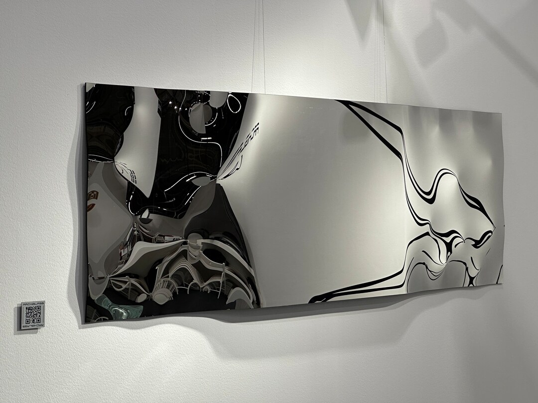 Wavy Decorative Mirror Contemporary Reflective Glass Distorting Mirror ...