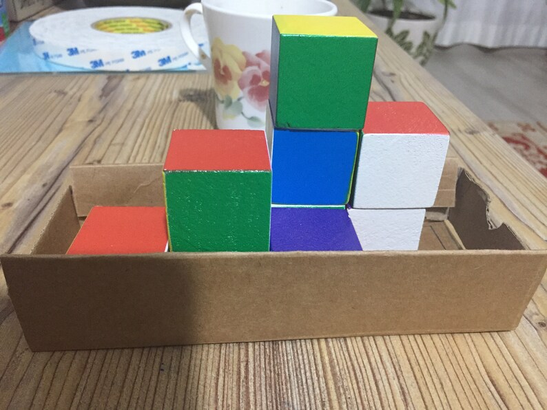 Preschool Cubes | Pattern Builder | Volume & Area Practice | Wooden ...