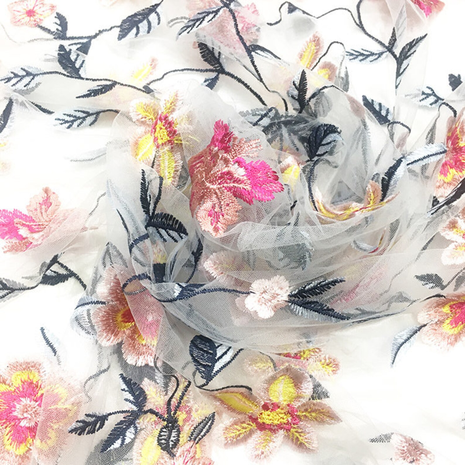 Floral Embroidered Lace Fabric by the Yardgirls Bridal Gown - Etsy