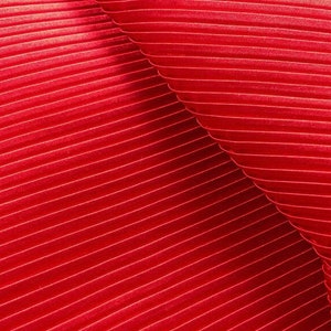 Red Pleated Fabric,line Texture Fine Stripe Accordion Faux Silk Satin ...