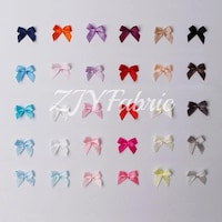 10 PCS - 2.2cm / 0.86" Premium Tiny Sewing on Satin Ribbon Bows, in 18 ...