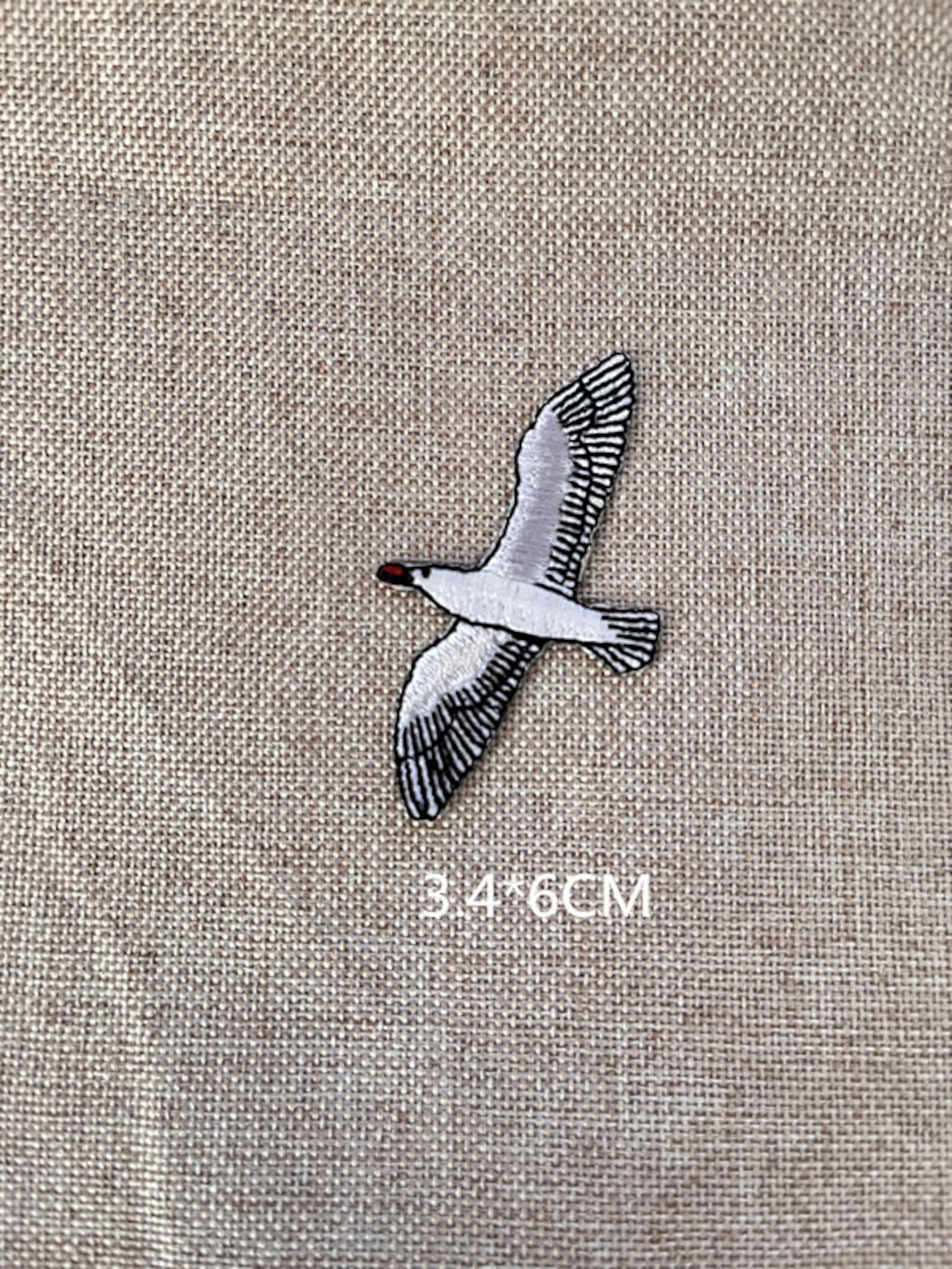 Embroidery Seagull Patch Iron/ Sew on Appliques for Crafting,appliqués ...