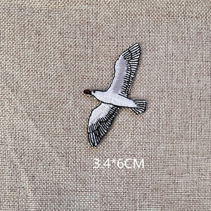 Embroidery Seagull Patch Iron/ Sew on Appliques Patch for Crafting ...