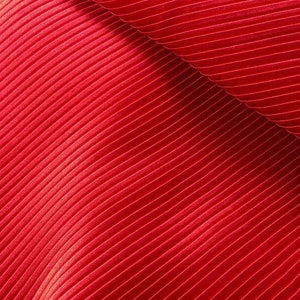Red Pleated Fabric,line Texture Fine Stripe Accordion Faux Silk Satin ...