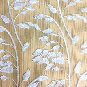 White Leaves Embroidered Lace Fabric by the Yard,high-grade Wedding ...