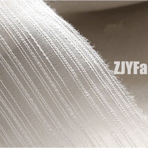 Simple Striped Lace Mesh Fabric by the Yard,translucent Organza Fabric ...