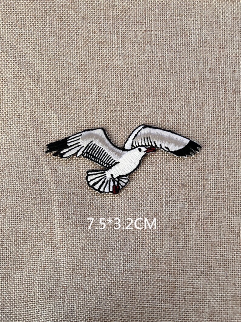 Embroidery Seagull Patch Iron/ Sew on Appliques for Crafting,appliqués ...