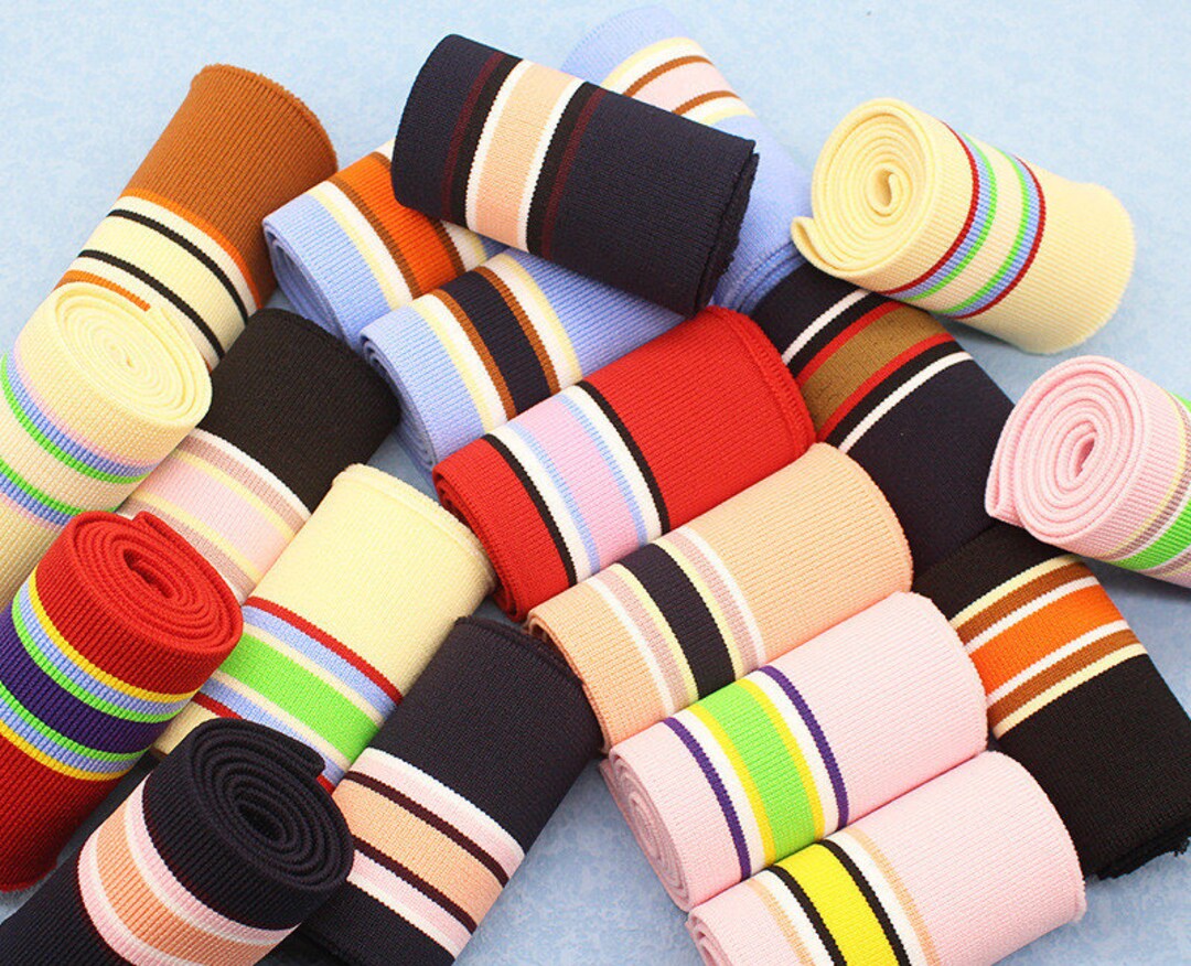 1 Yard Elastic Rib Cuffing, Rib Knit Seamless Cuff Fabric,trim Cuff for ...