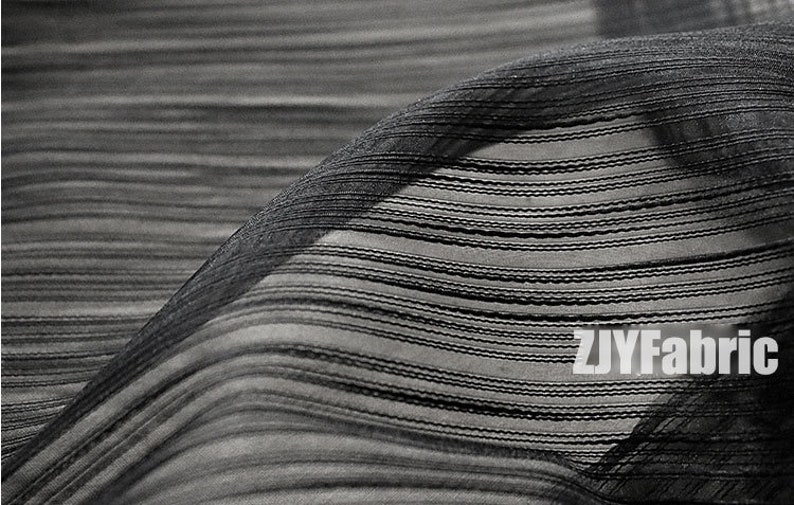 Simple Striped Lace Mesh Fabric By The YardTranslucent | Etsy