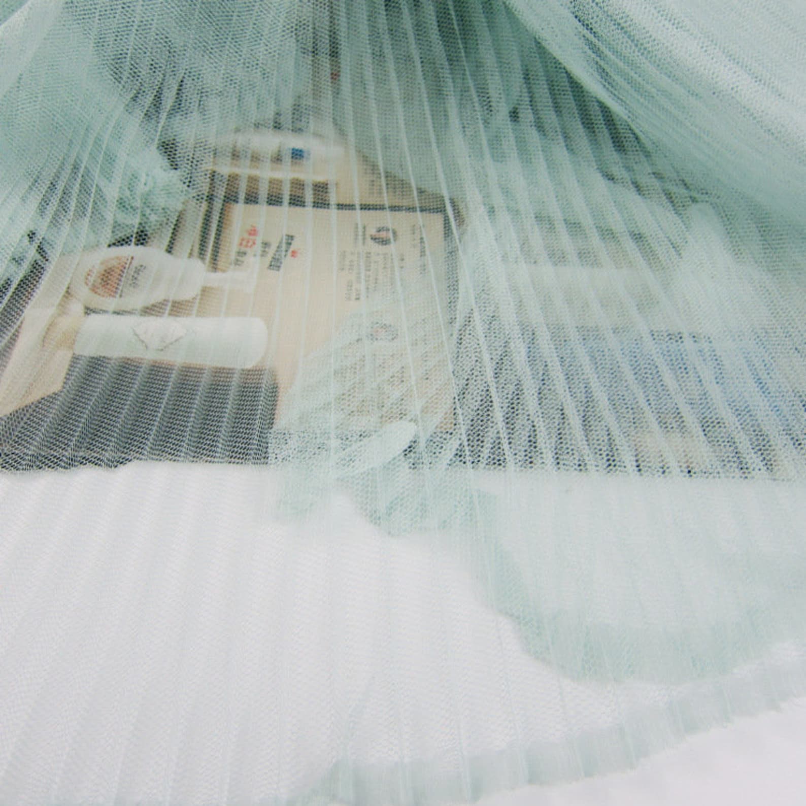 Pleated Tulle Panel Lace Fabric by the Yard Accordion Pleats | Etsy