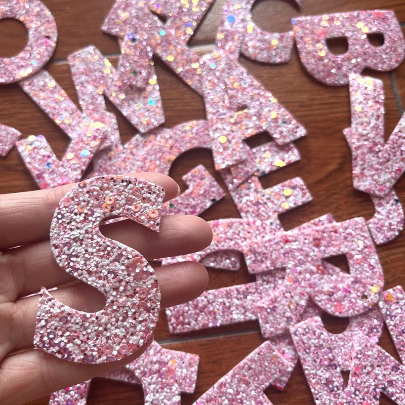 Sequin Iron on Letters - Etsy