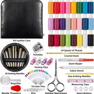 24 Color Threads Sewing Kit Travel Set/travel Sewing Kit/sewing ...