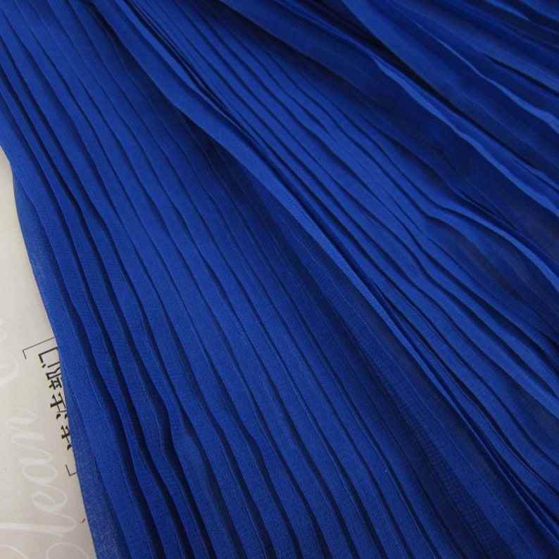 Royal Blue Chiffon Fabric by the Yard Chiffon Cloth Vertical - Etsy