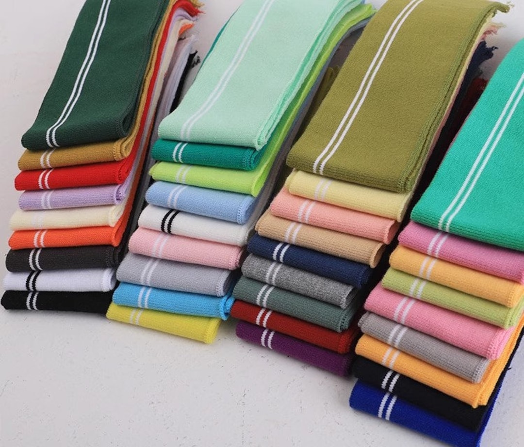 Thin Elastic Rib Pinstripes Cuffing, Rib Knit Seamless Cuff Fabric,trim ...