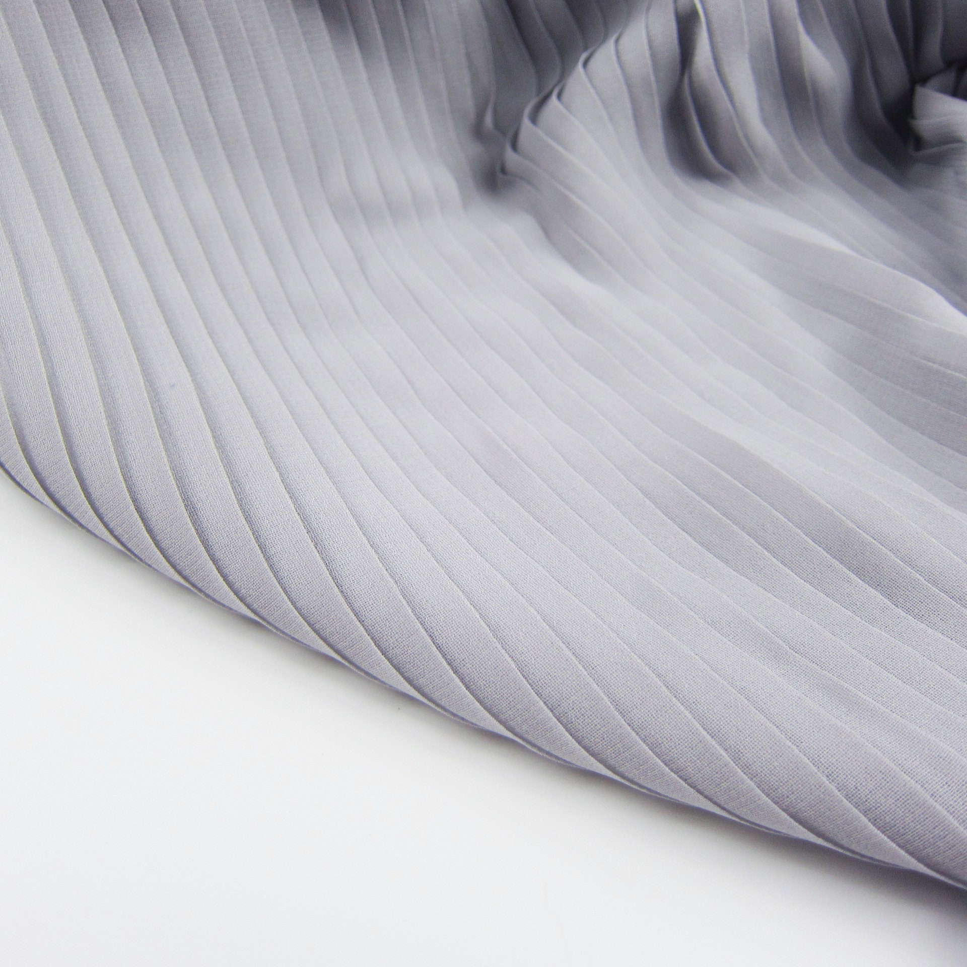 Grey Pleated Chiffon Fabric by the Yard Chiffon Cloth - Etsy
