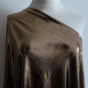 Metal Shiny Stretch Knit Fabric,solid Fabric,4-way Stretch, Dancewear ...