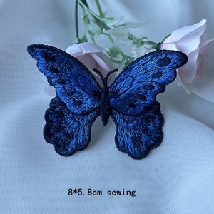 Blue Butterfly Embroidered Sew on Patch,sew on Patch Applique for ...