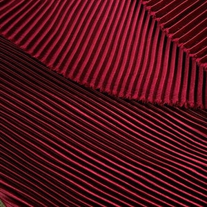 Red Pleated Fabric,line Texture Fine Stripe Accordion Faux Silk Satin ...