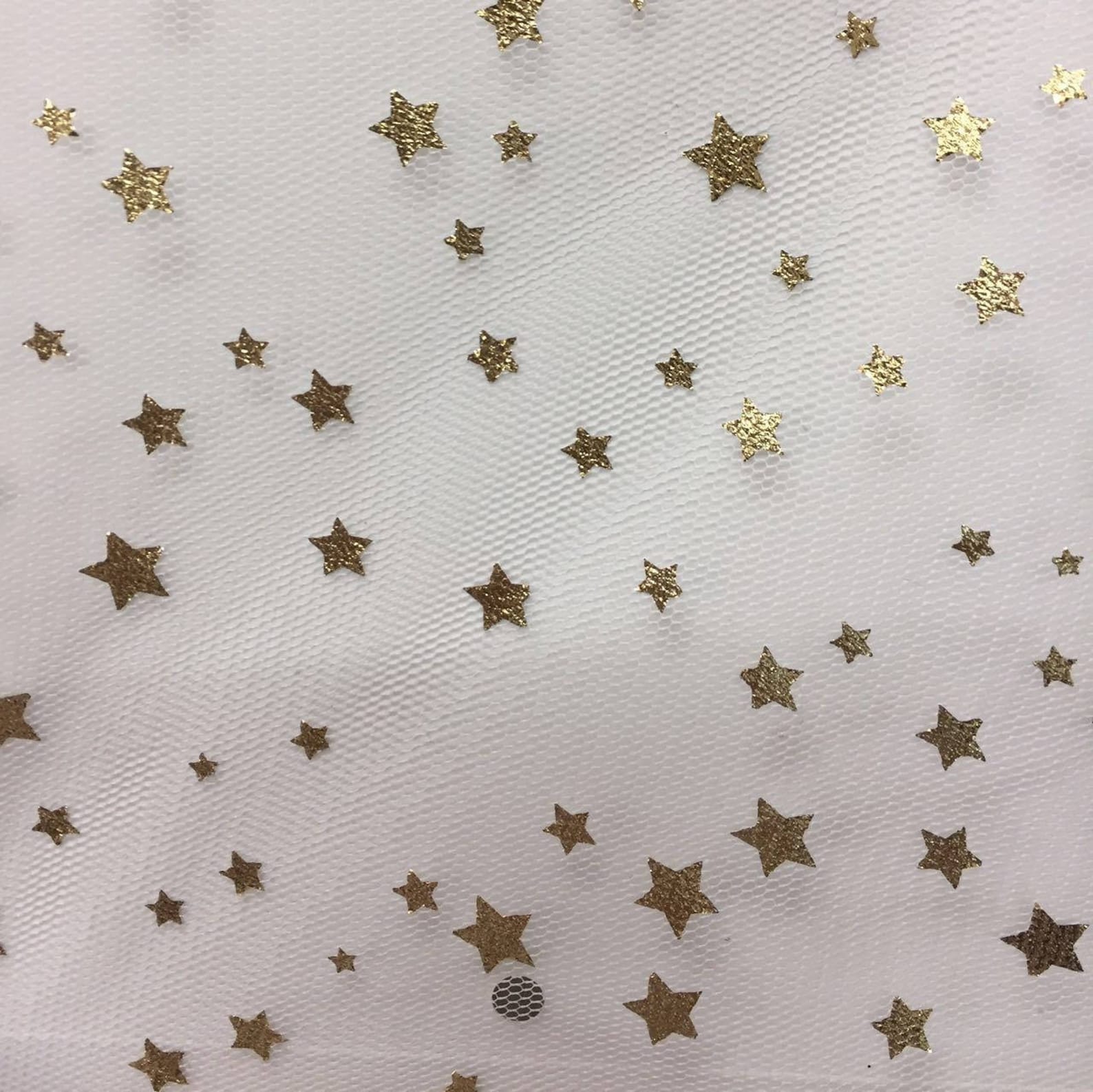 Shining Gold Small Stars Pattern Lace Fabric by the Yard,wedding Dress ...