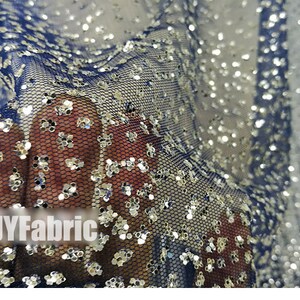 Gradient Sequins Lace Fabric by the Yard,wedding Bridal Dress Mesh ...