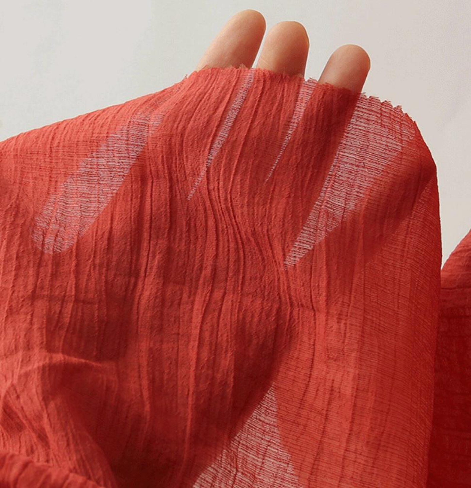 Pleated Tencel Nylon Fabric by the Meter: Lightweight Flowy Material ...