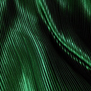 Green Pleated Fabric,line Texture Fine Stripe Accordion Faux Silk Satin ...
