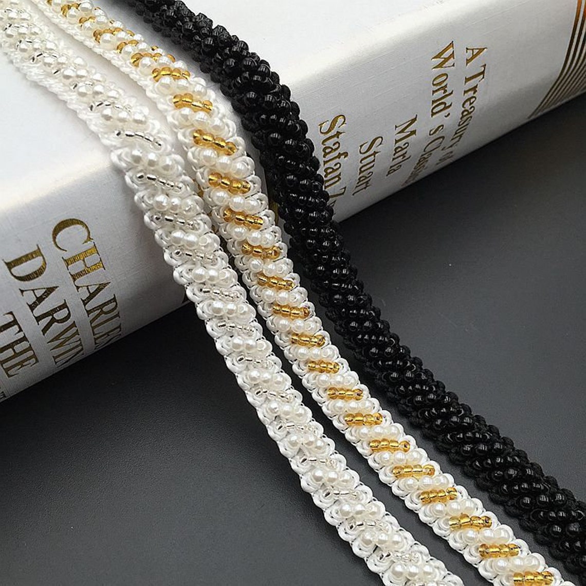 Beaded lace trim beading trims dress decorative supplies | Etsy