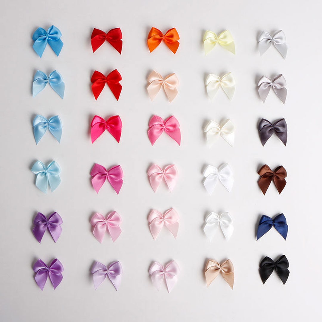 10 PCS 2.5cm/0.98" Mini Satin Bows,diy Handmade Craft Supplies,dress ...