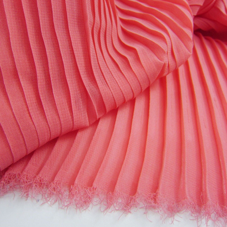 Pleated Chiffon Fabric by the Yard, Chiffon Cloth Vertical Crease ...
