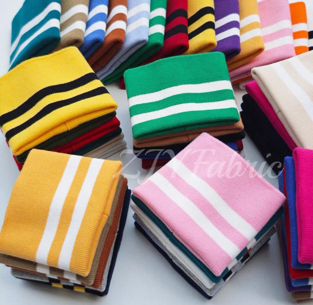 1×1 Cotton Elastic Rib Cuffing, Rib Knit Seamless Cuff Fabric, for ...