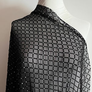 Black Mesh Stretch Lace Fabric by the Yard,bridal Evening Prom Dress ...