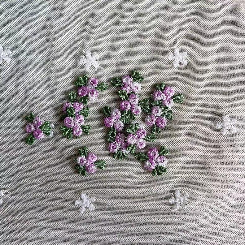 8 Colors Mini Embroidered Flower Appliques,tiny Floral Sew on Applique ...