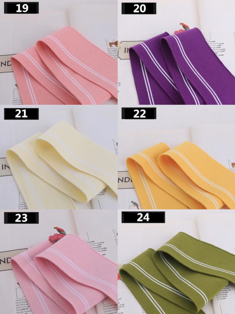 Thin Elastic Rib Pinstripes Cuffing, Rib Knit Seamless Cuff Fabric,trim ...