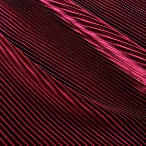 Red Pleated Fabric,line Texture Fine Stripe Accordion Faux Silk Satin ...