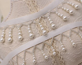 Beaded Lace Trim Beading Trims Dress Decorative Supplies | Etsy