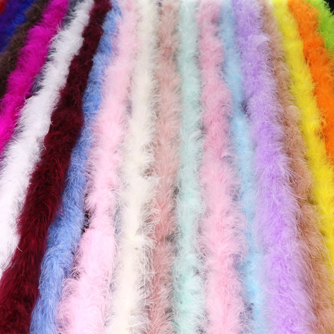 2 Meters Marabou Feather Boas,diy Art Crafts Carnival Fashion Halloween ...