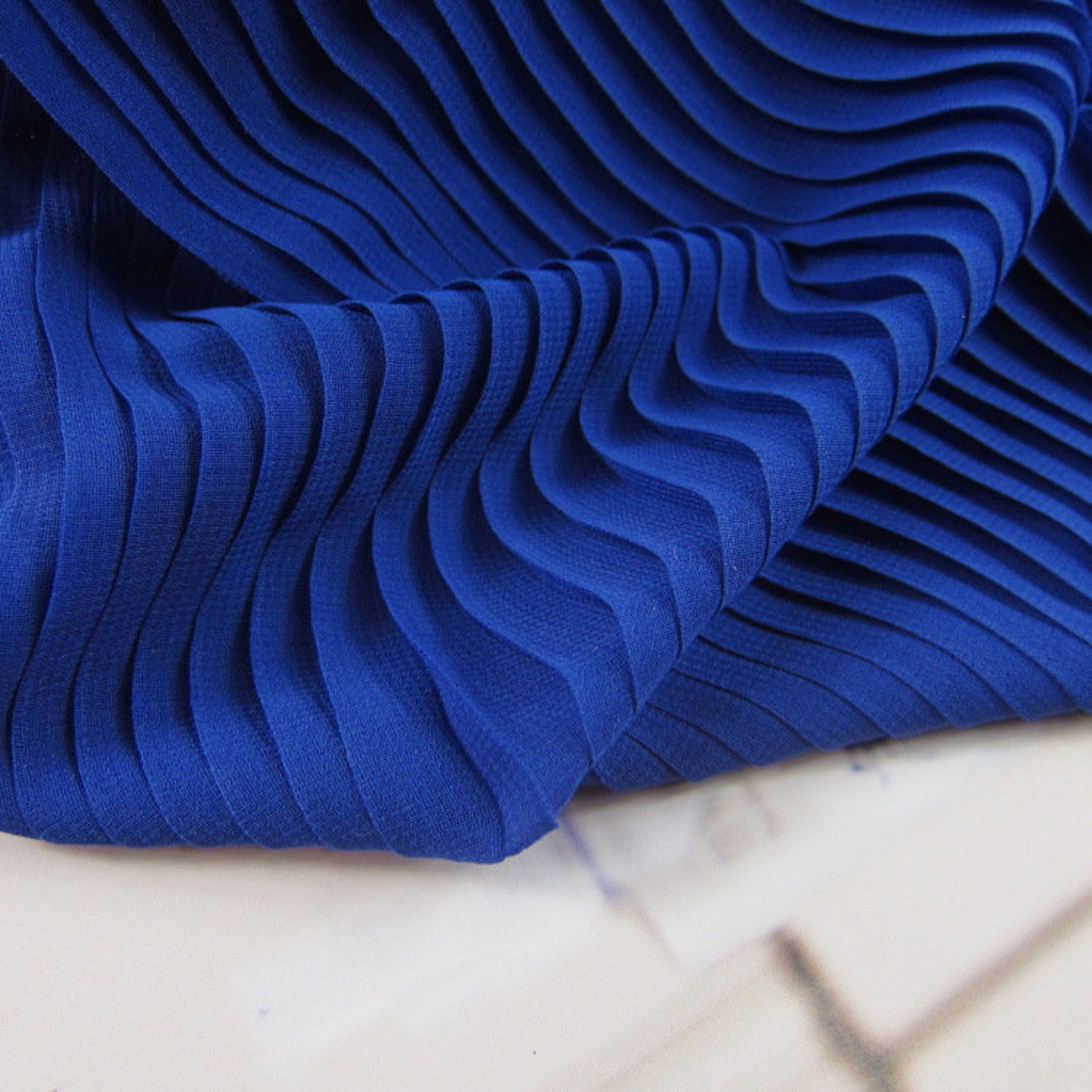 Royal Blue Chiffon Fabric by the Yard Chiffon Cloth Vertical - Etsy