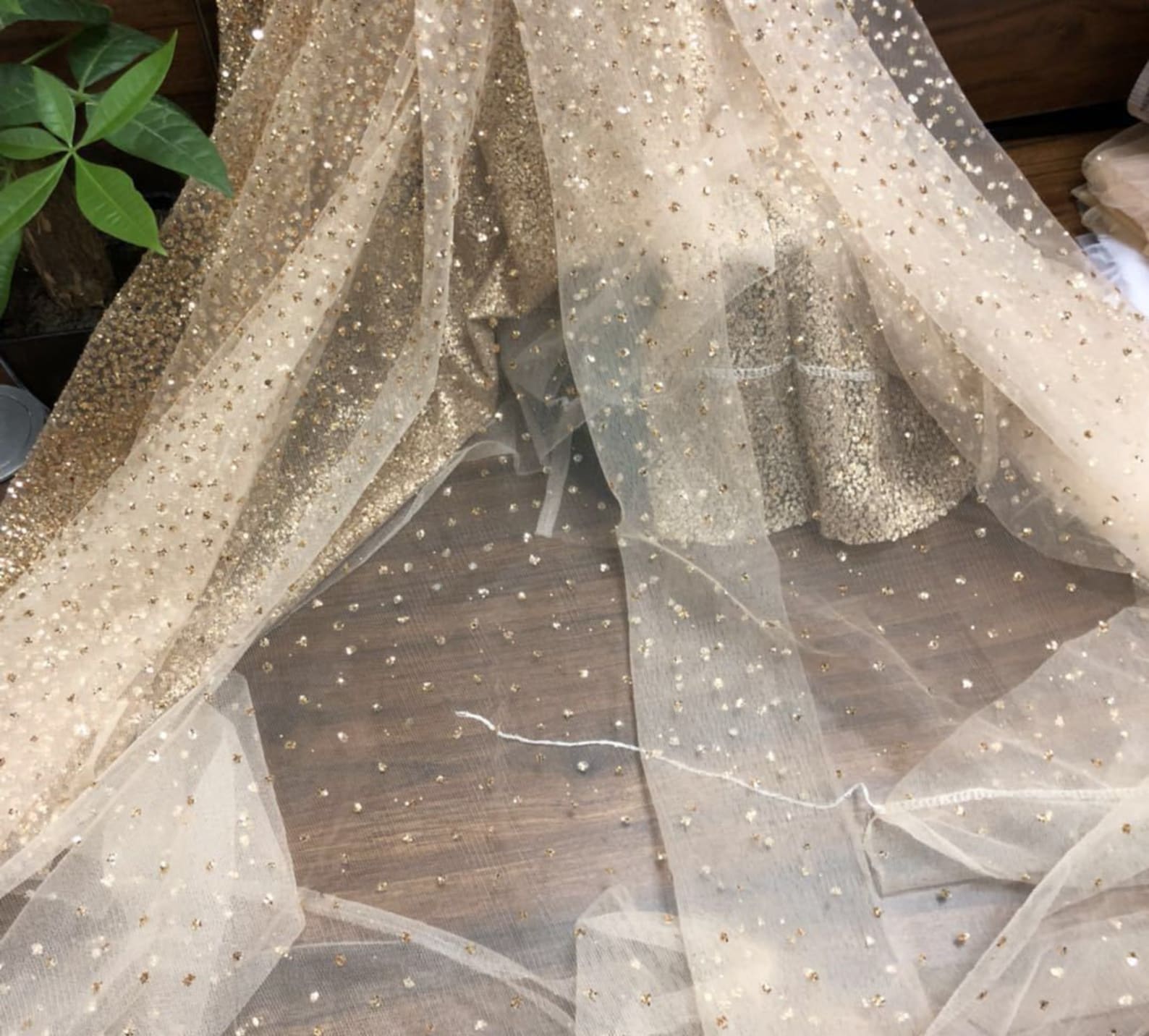 Gold Sequins Gradient Lace Fabric by the Yardbridal Wedding - Etsy