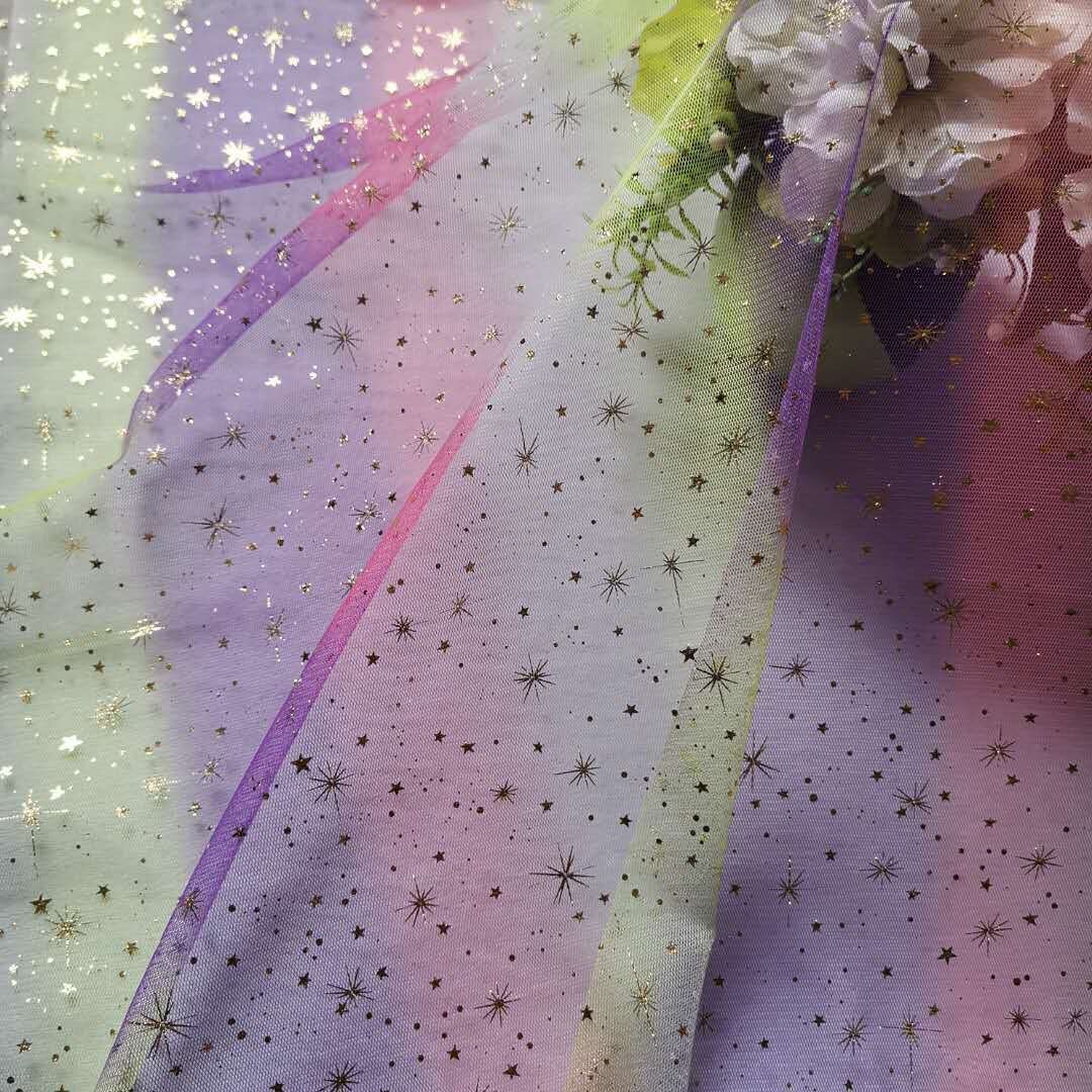 Gradient Star Lace Fabric Soft Tulle Fabric Wedding Dress Veil | Etsy