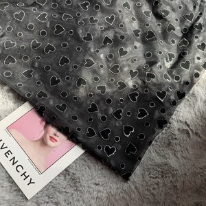 Heart Flocking Lace Fabric by the Yard,fashion Evening Girls Dress Mesh ...