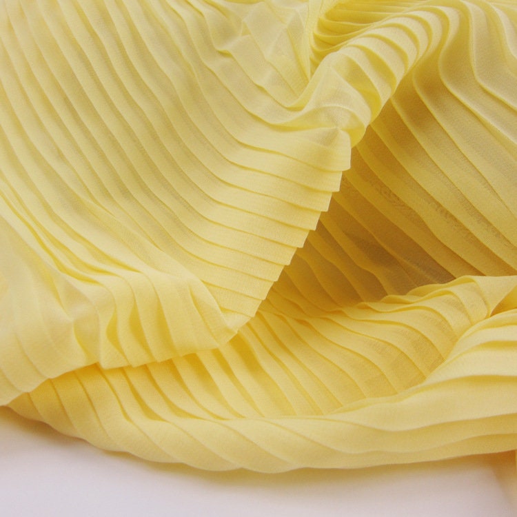 Yellow Chiffon Fabric by the Yard Chiffon Cloth Vertical - Etsy
