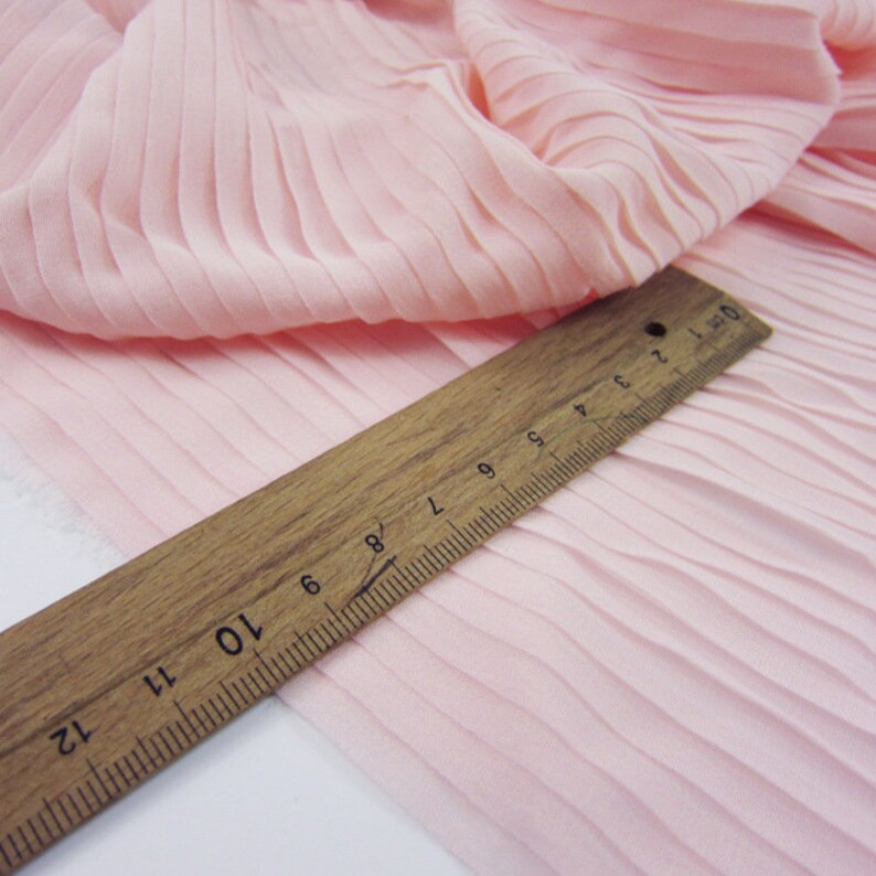 Pink Pleated Chiffon Fabric by the Yard Chiffon Cloth | Etsy
